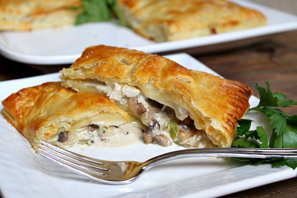 A Great Use Of Leftovers: Turkey, Swiss & Mushroom Puff Pastry Pockets ...
