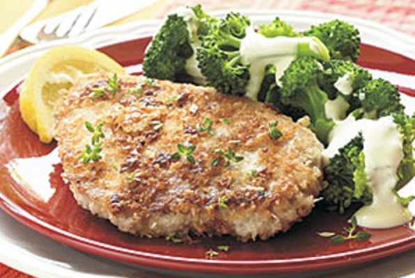 Asiago-Crusted Pork Chops | Recipe Station